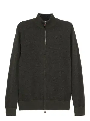 N.peal Knightsbridge Full-zip Jumper - Green