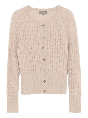 N.peal Moving Rib Cardigan - Brown