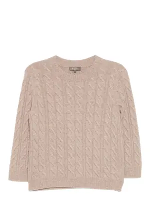 N.peal Emilia Cable Pullover - Brown