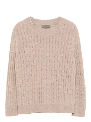 N.peal Moving Ribbed Sweater - Brown