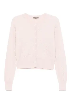 N.peal Tuck Stitch Cardigan - Pink