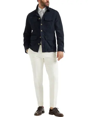Brunello Cucinelli Gabardine Trousers - White