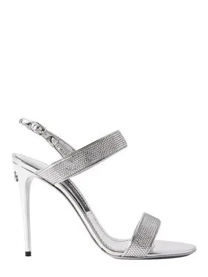 Dolce & Gabbana Crystal-embellished Sandals - Silver