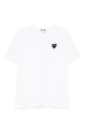 Play Comme Des Garcon Logo Patch T-shirt - White