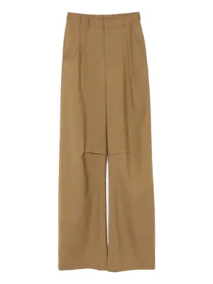 MAISON MARGIELA Pleat-detailing Trousers - Brown