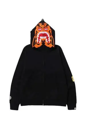 A BATHING APE Tiger Full Zip Hoodie - Black