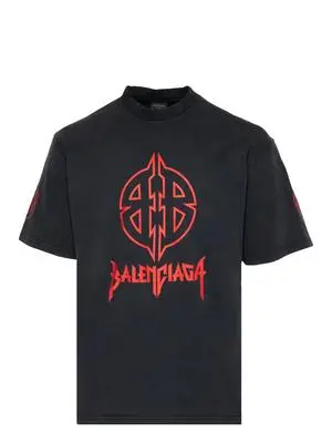 Balenciaga Medium Fit T-shirt 'faded /red - Black
