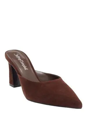Jeffrey Campbell Pointed Toe Mule - Brown Suede