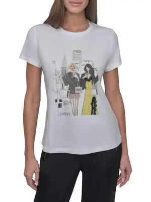Dkny Chrysler Graphic T-shirt - White
