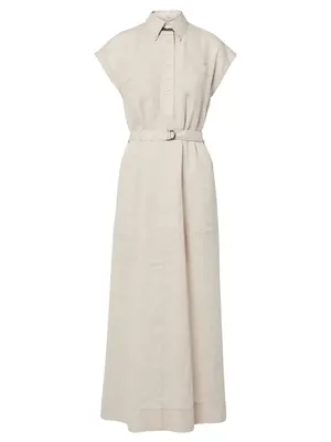 Brunello Cucinelli Linen Maxi Dress - Beige