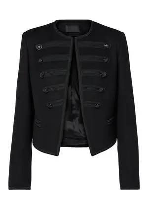NILI LOTAN Joni Virgin Wool Jacket - Black