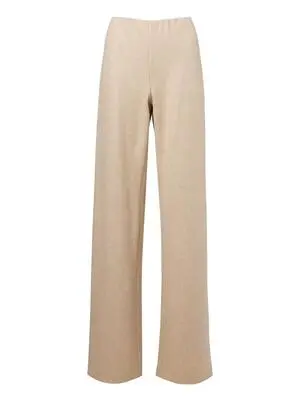 Vince High-rise Wide-leg Wool Blend Pants - Beige
