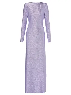 Oscar De La Renta Lamé Gown - Purple