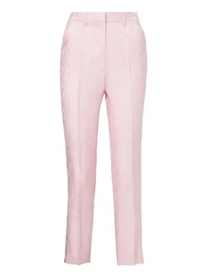 Etro Paisley Cropped Slim Pants - Pink
