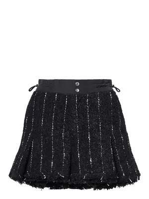 Sacai Striped Tweed Shorts - Black