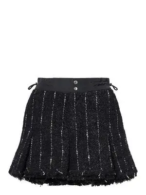 Sacai Striped Tweed Shorts - Black