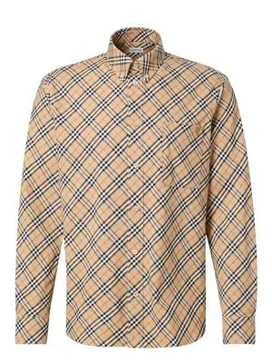 Burberry Check Cotton Poplin Shirt - Brown