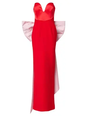 THE NEW ARRIVALS ILKYAZ OZEL Vera Bustier Gown - Red