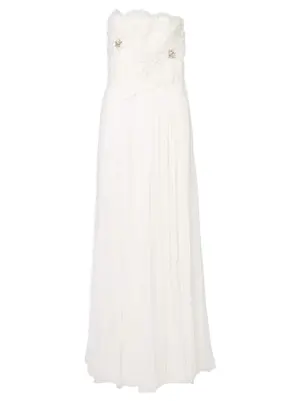 Costarellos Adamaris Embellished Gown - White