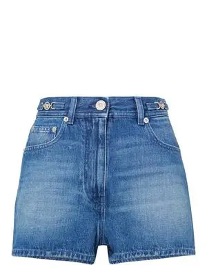 Versace Faded Denim Shorts - Blue