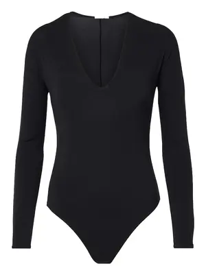 Wolford The V Neck Bodysuit - Black