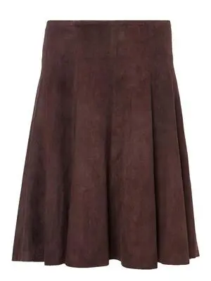 Stouls Rosalba Suede Midi Skirt - Brown