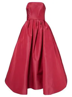 Carolina Herrera Strapless Belted Silk Cocktail Dress - Blue