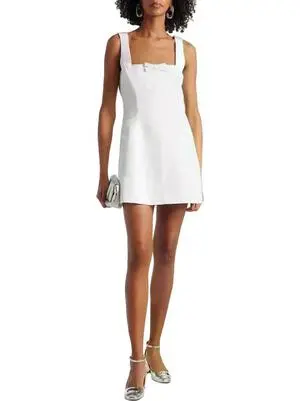 MARKARIAN Corinne Silk Faille Minidress - White