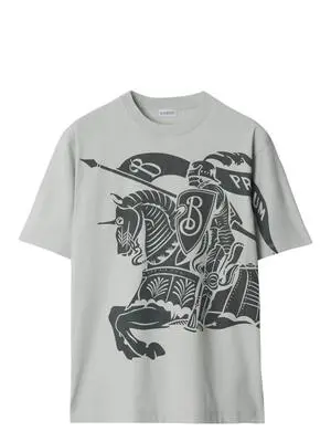 Burberry Equestrian Knight-motif T-shirt - Grey