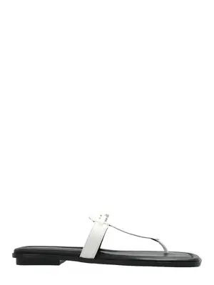 Michael Kors Logo Plaque Flip-flops - White