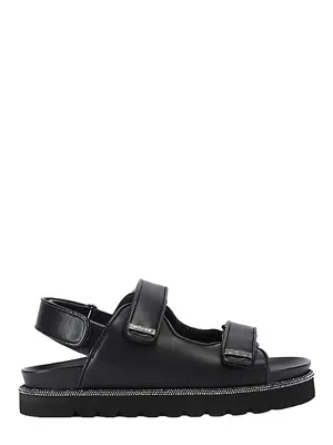 Carvela Embellished-trim Leather Sandals - Black