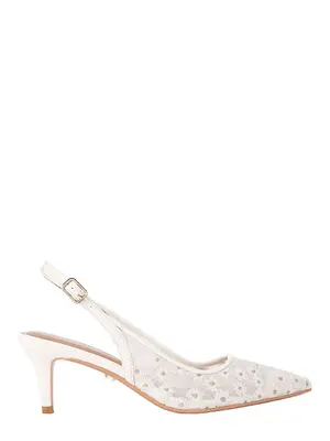Carvela Positano Floral Slingback Vinyl Pumps - White/comb