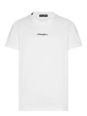 Dolce & Gabbana Cotton T-shirt With Logo - White