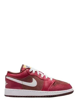 JORDAN 1 Low Top Sneakers - Team Red/burgundy Crush/university Gold
