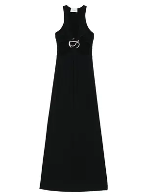 Coperni C-logo Cut-out Maxi Dress - Black