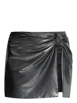 MISBHV Ruched Mini Skirt - Silver