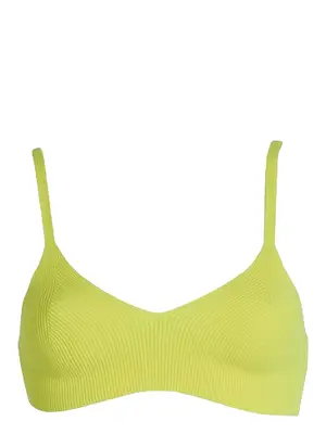 VICOLO Knit Crop Top - Yellow