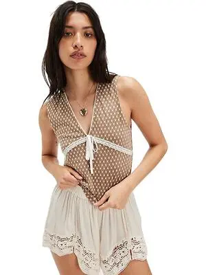 Free People Good Graces Cropped Tank Hot Cocoa Combo