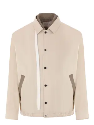 Sacai Cotton Twill Jacket - Neutrals