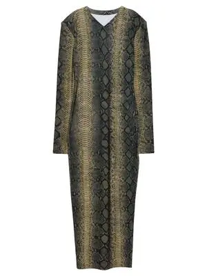NORMA KAMALI Norma Kamali Snake-Print Maxi Dress