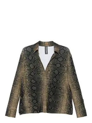 Norma Kamali Snakeskin-print Shirt - Green