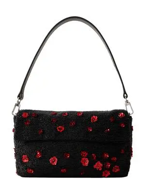 Staud Timmy Embellished Shoulder Bag - Black