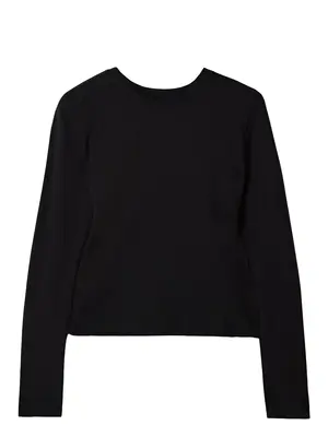 THE PARK Heather Stretch-tencel Lyocell T-shirt - Black