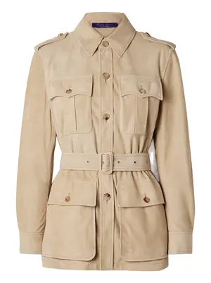 Ralph Lauren Gabbie Suede Jacket - Neutrals
