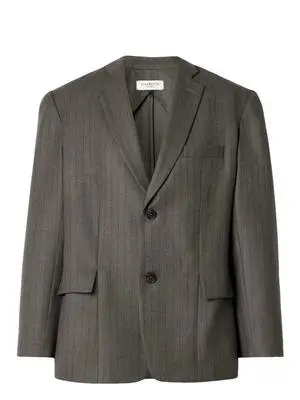 KALLMEYER Gemini Pinstriped Wool-twill Blazer - Gray