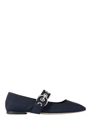 AeydĒ Uma Embellished Mary Jane Flats - Blue