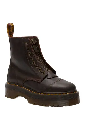 Dr. Martens Sinclair Crazy Horse Leather Platform Boots - Brown