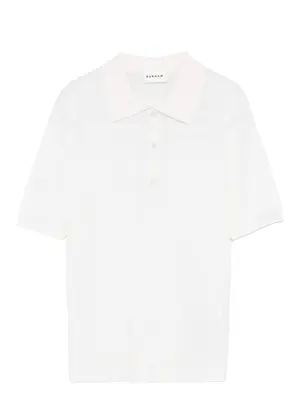 P.a.r.o.s.h Fine-knit Polo Shirt - White