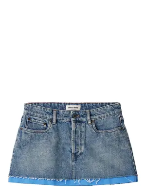 Miu Miu Denim Mini Skirt - Blue