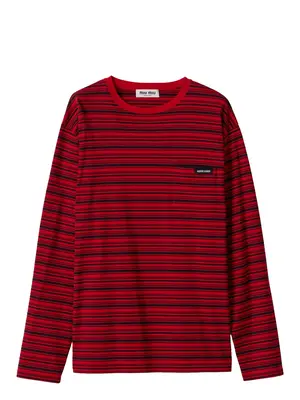 Miu Miu Cotton Jersey T-shirt - Red